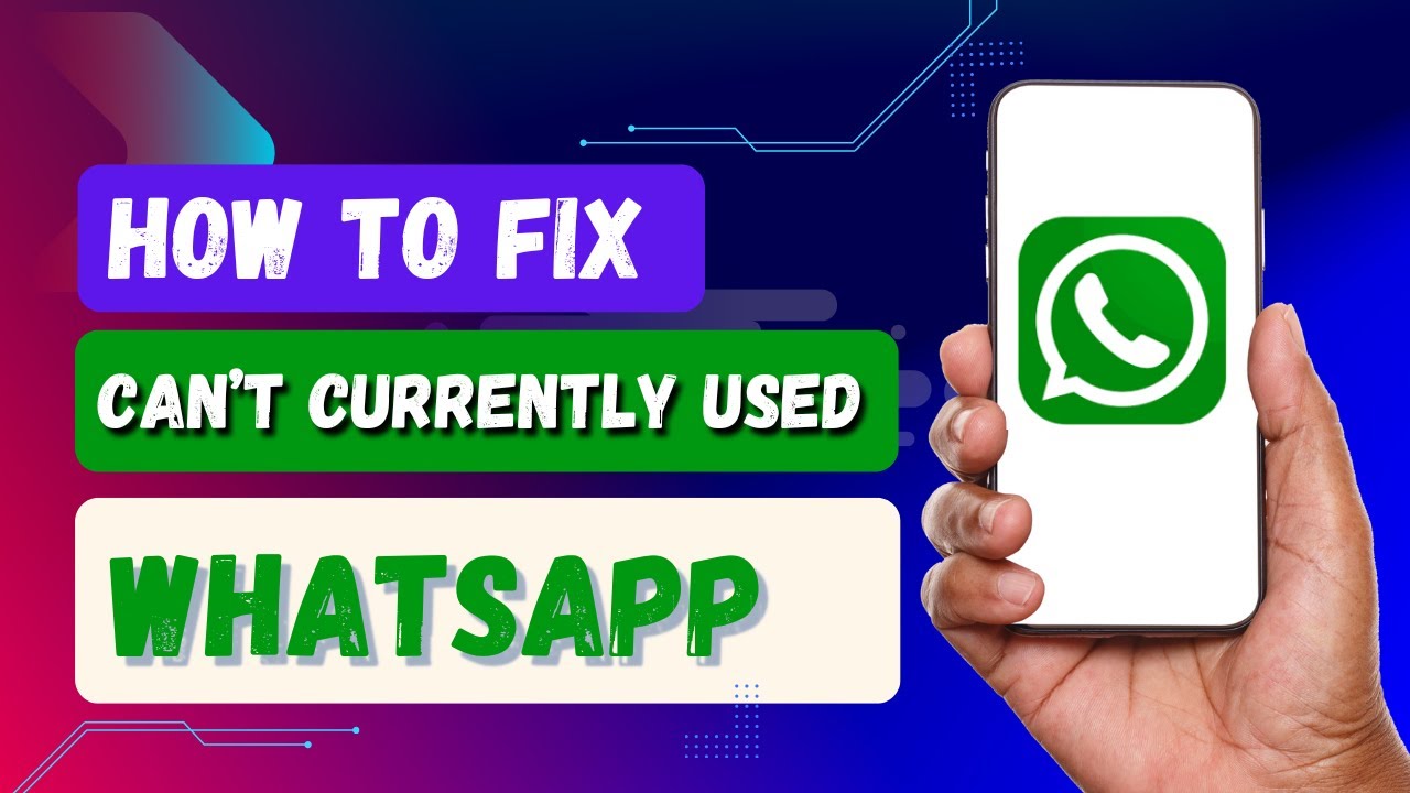 How to fix can t currently use WhatsApp because violating - YouTube