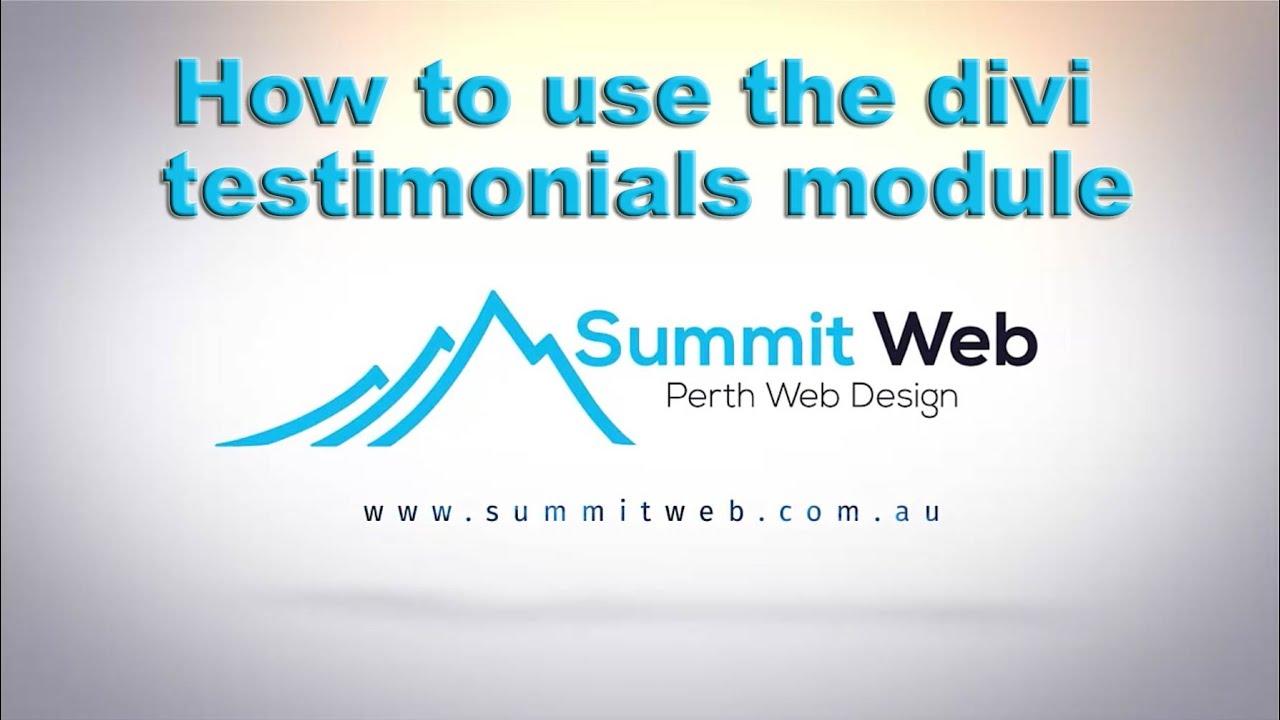 How to use the divi testimonials module - YouTube