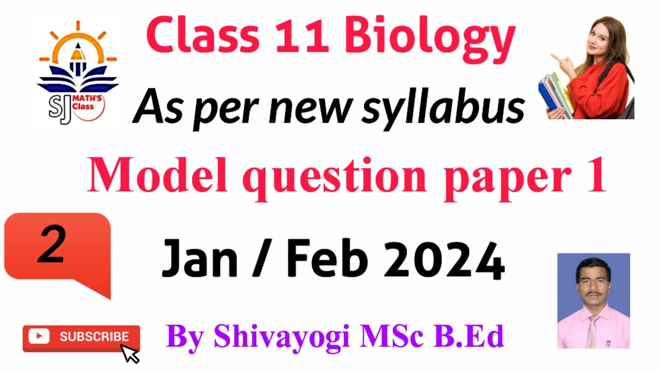 class 11 biology question paper || Model question paper || Annual exam ...