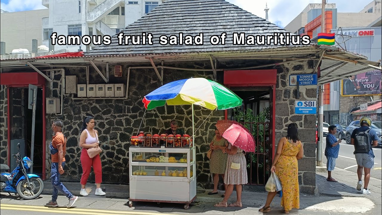 Famous fruit salad 'confi' in Rose hill Mauritius 🇲🇺 - YouTube