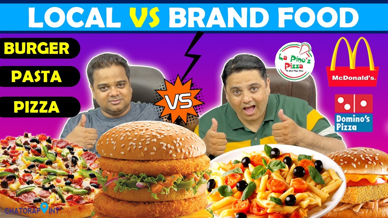 Local vs Brand Food Review ! Domino's Pizza ! La Pinoz Pasta McDonalds ...