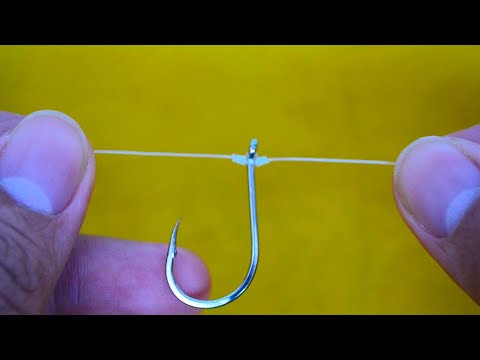 Drop Shot Knot is used to tie a hook in the middle of the line - YouTube
