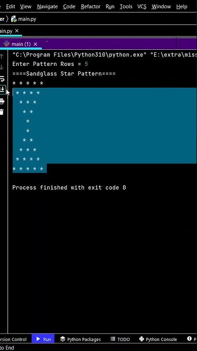 Print Sandglass Star Pattern 👍😉 Codewithharry Css Python Programming Shorts Youtube 