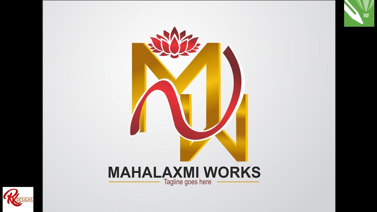 How to Create a 3D Mahalaxmi Logo in CorelDraw Tutorial - YouTube