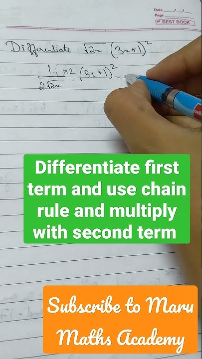 Differentiation of function chain rule & product rule -class 12 calculus maths #shorts #cbse # ...