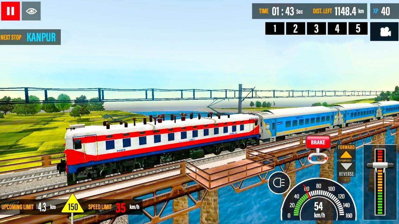 Indian Train Simulator | GamePlay | Express Train Driving Game - Engine ...