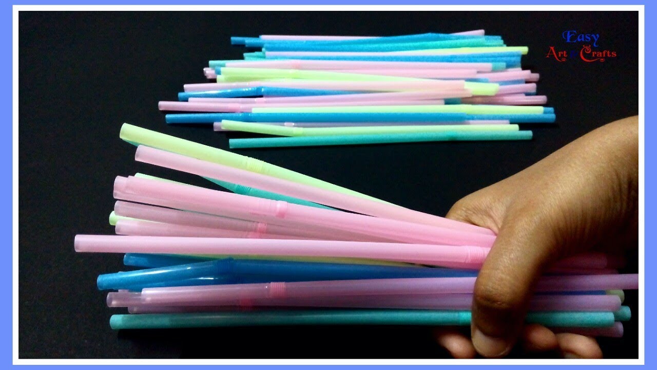 Best Out Of Waste Crafts - DIY Projects With Drinking Straws - Drinking ...