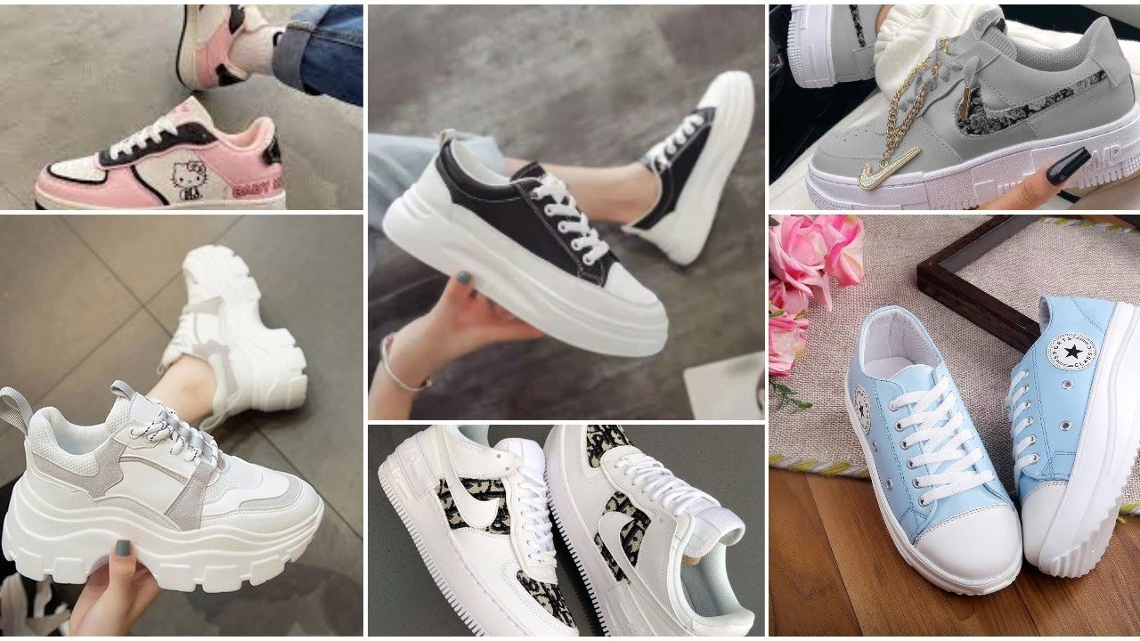 latest design sneakers for girls || new trending model shoes design for ...