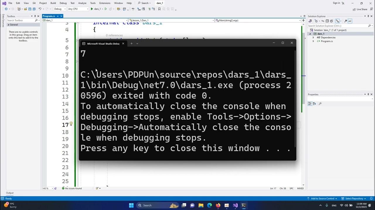 Lesson_1_7_C# - YouTube
