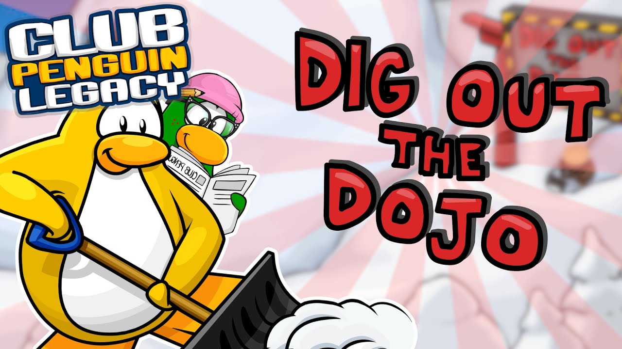 Club Penguin Legacy - Dig Out The Dojo & First Newspaper! - YouTube