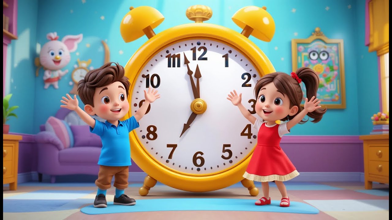 Tick-Tack Clock Song for Kids | Fun Time Learning Nursery Rhyme - YouTube