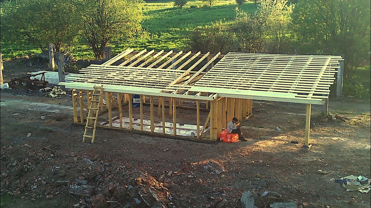 I'M BUILDING A FRAME HOUSE ON A BERRY FARM! Sounds of nature in a QUIET ...