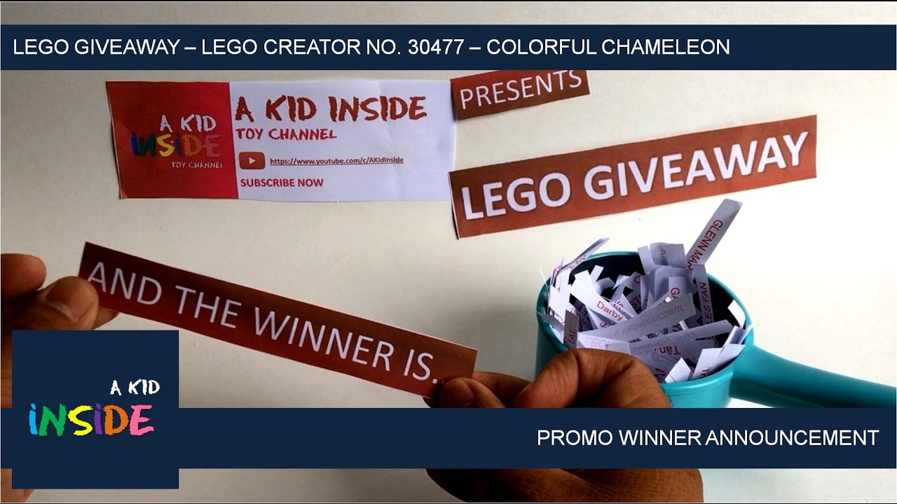 Lego Giveaway Promo Winner Announcement - YouTube