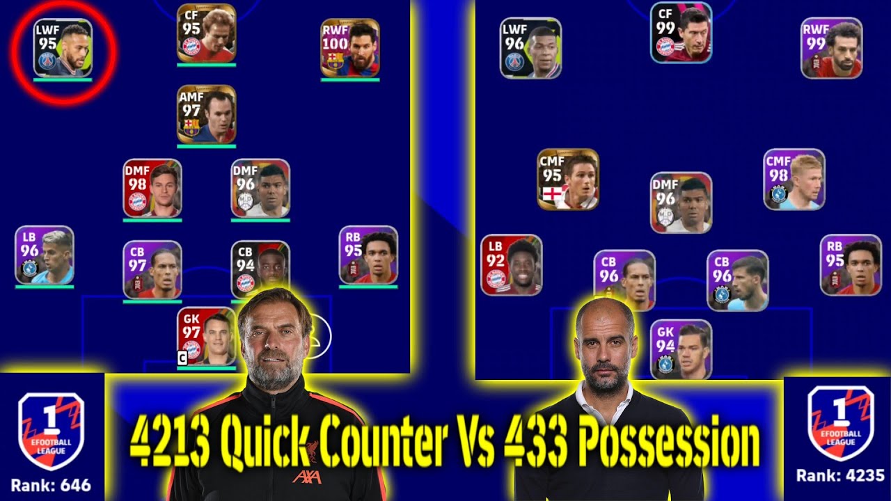 4213 Quick Counter Vs 433 Possession | Neymar Man of the match | # ...