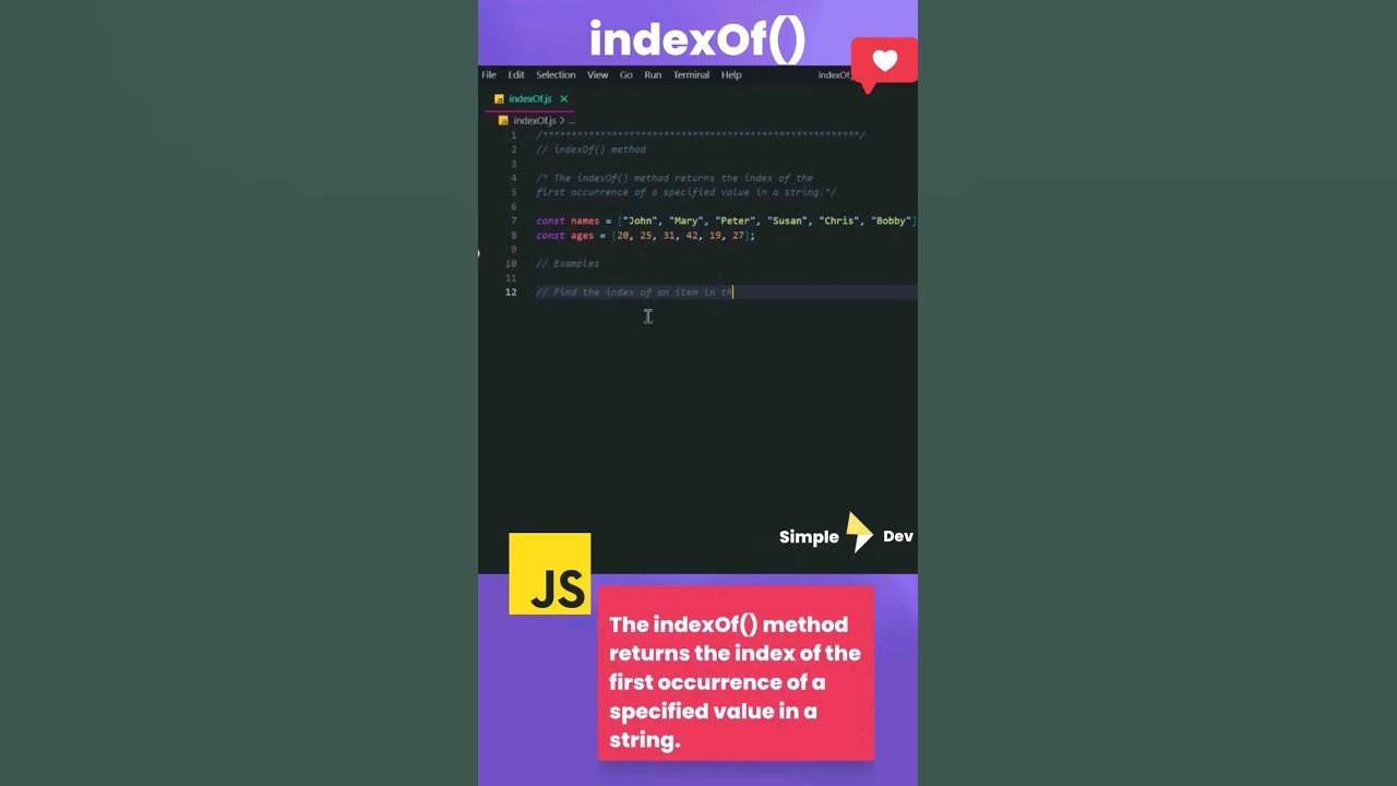 Unlock The Power Of Indexof Master Javascript Arrays Youtube