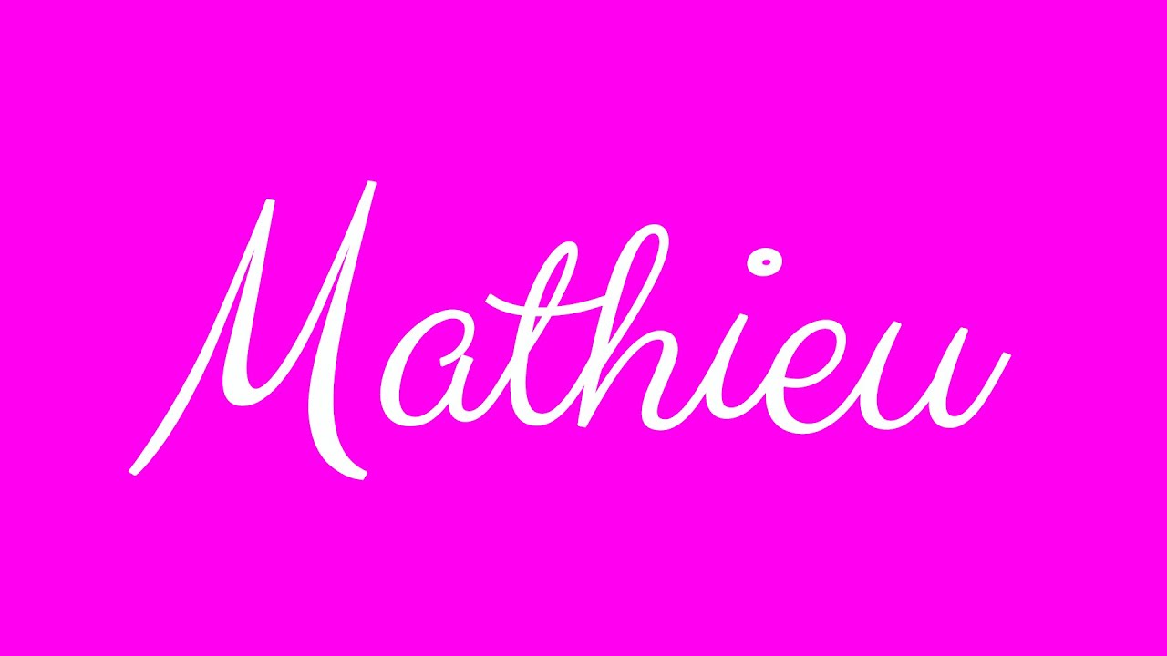 Learn how to Sign the Name Mathieu Stylishly in Cursive Writing - YouTube