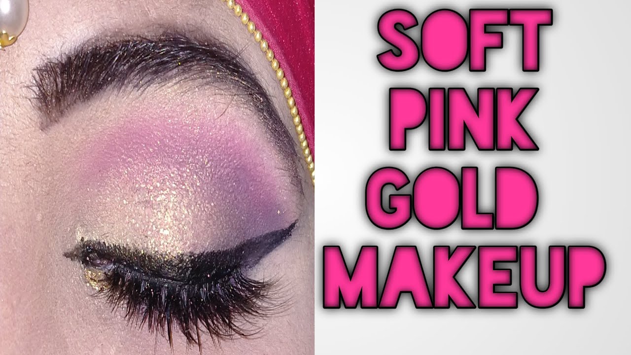 SOft Pink Gold Makeup....... - YouTube