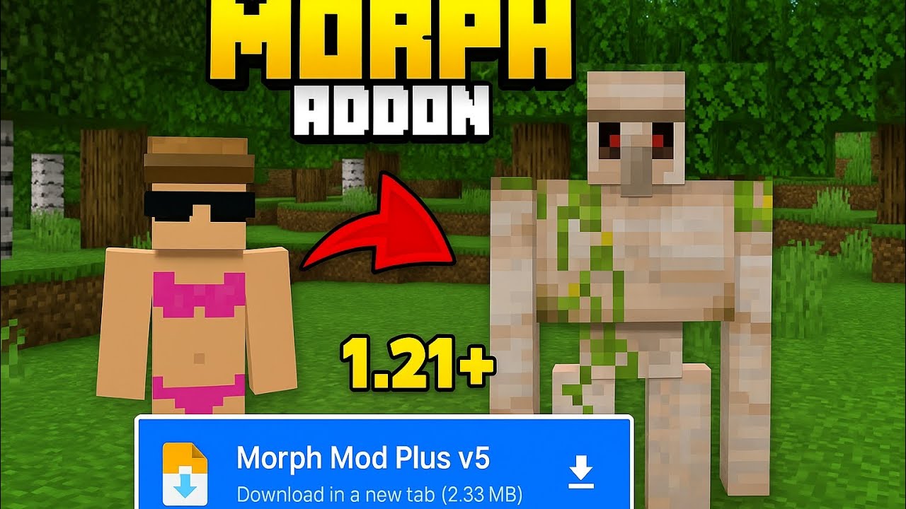 Best morph mod of whole mcpe || #minecraft #trend #funny #gamer - YouTube