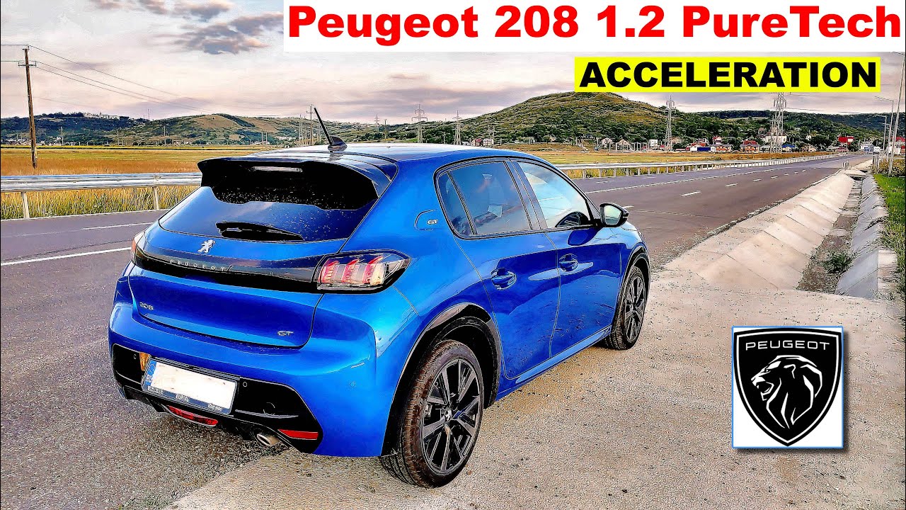 Peugeot 208 acceleration 0-100, 1/4 mile, 60-100, 80-120 | 1.2 PureTech ...