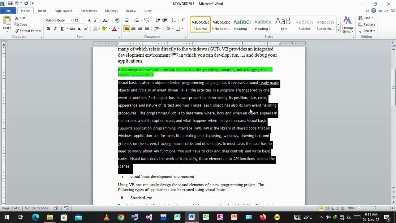 FOrMATTING wORD DOCUMENT USING PARaGH IN HOME TAB - YouTube