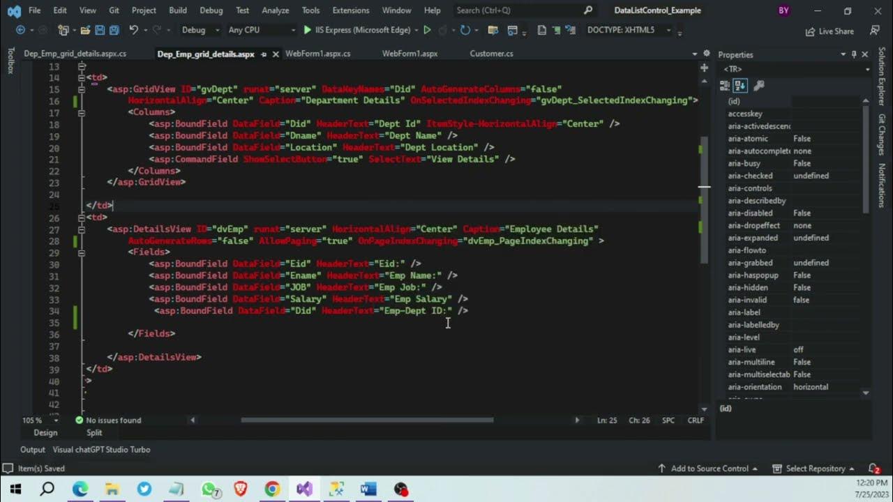 Working With Detailsview Control In Csharp Coderbaba Shorts Youtube