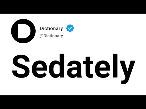 Sedately Meaning In English - YouTube