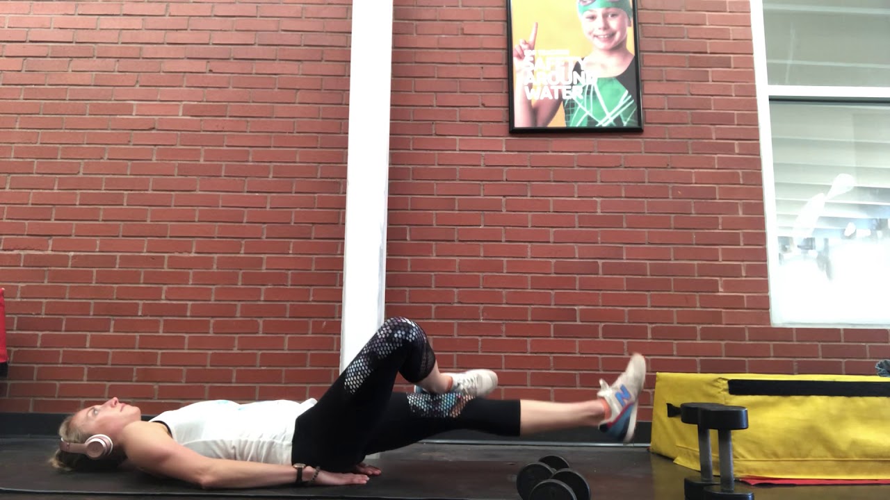 Figure four leg lift - YouTube