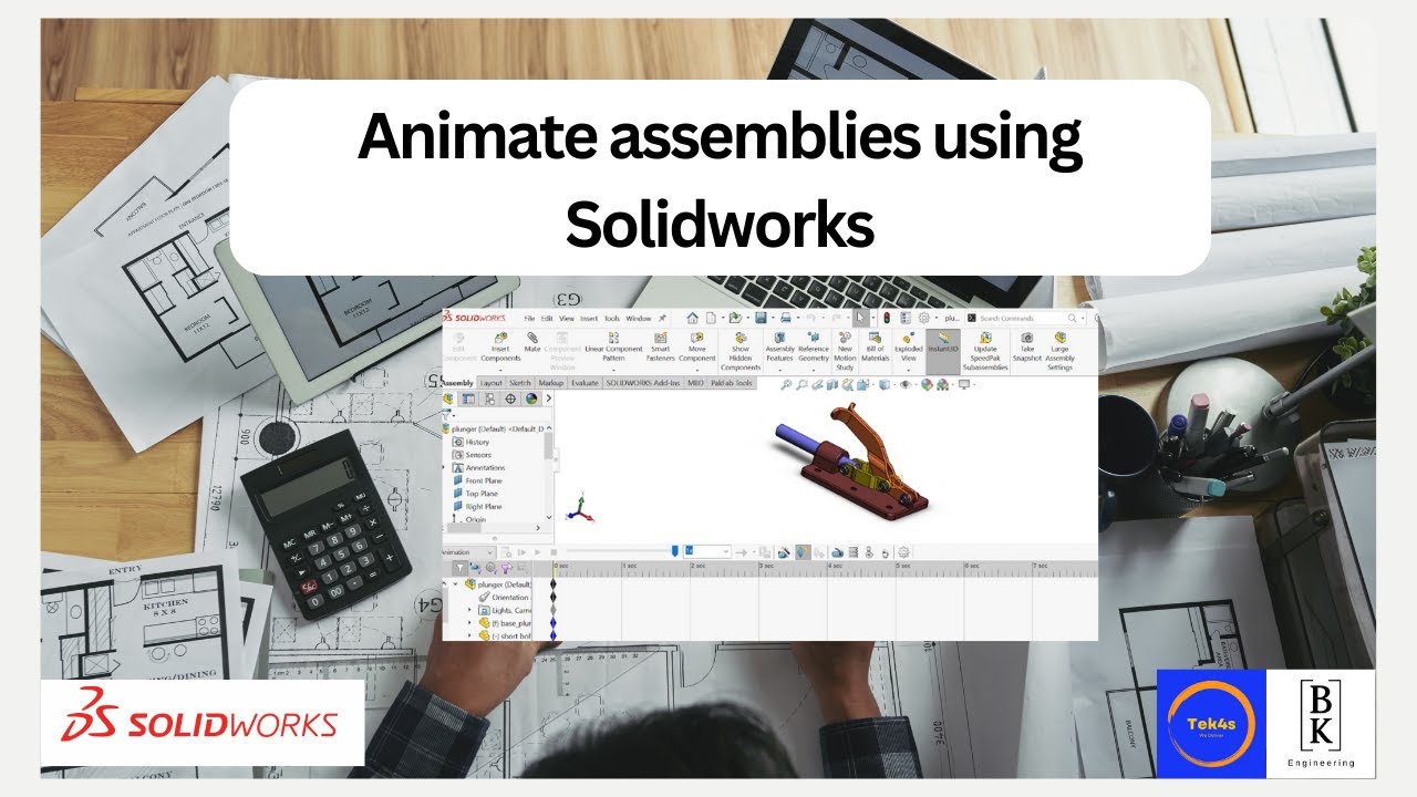 Animate Assemblies using Solidworks | Mechanical Engineering | BK ...