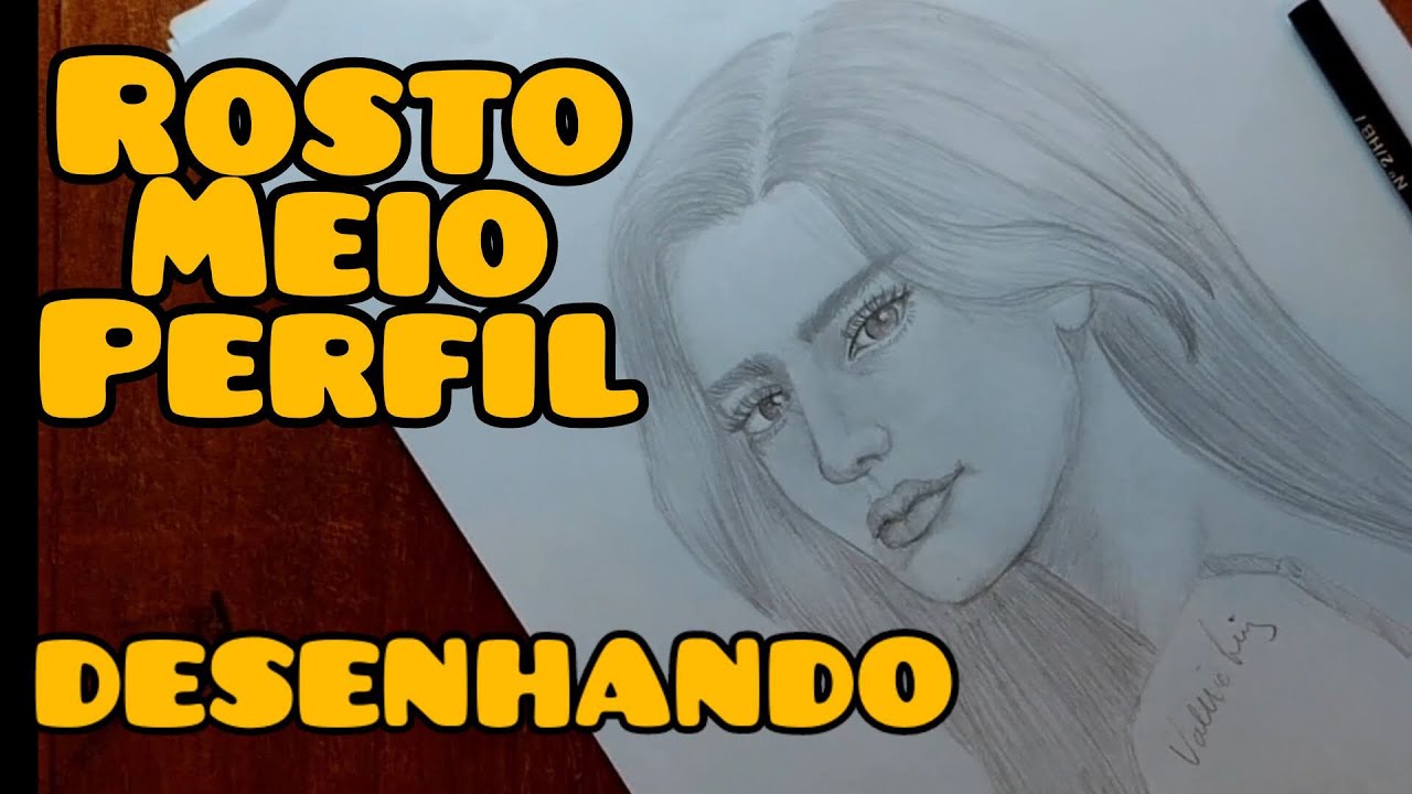 Desenhando um rosto MEIO PERFIL, treinando o método LOOMIS [desenho ...