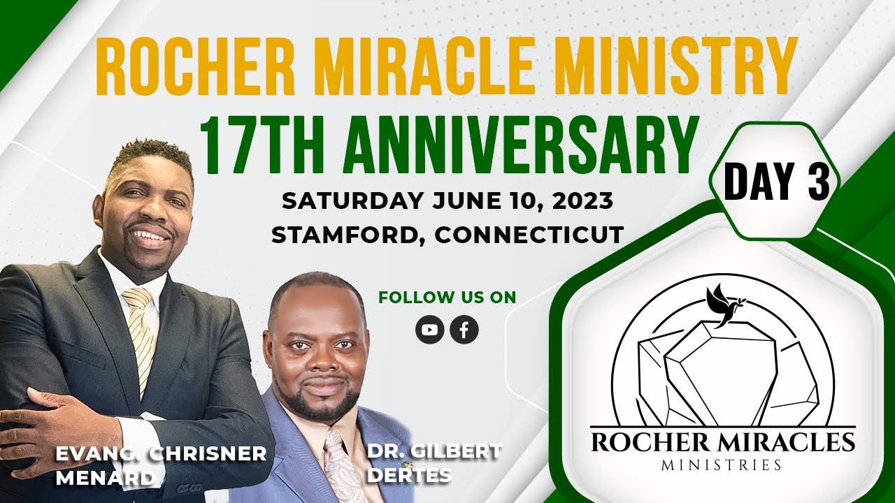 Rocher Miracle Day 3 | Stamford, CT | Evangelist Chrisner Menard - YouTube