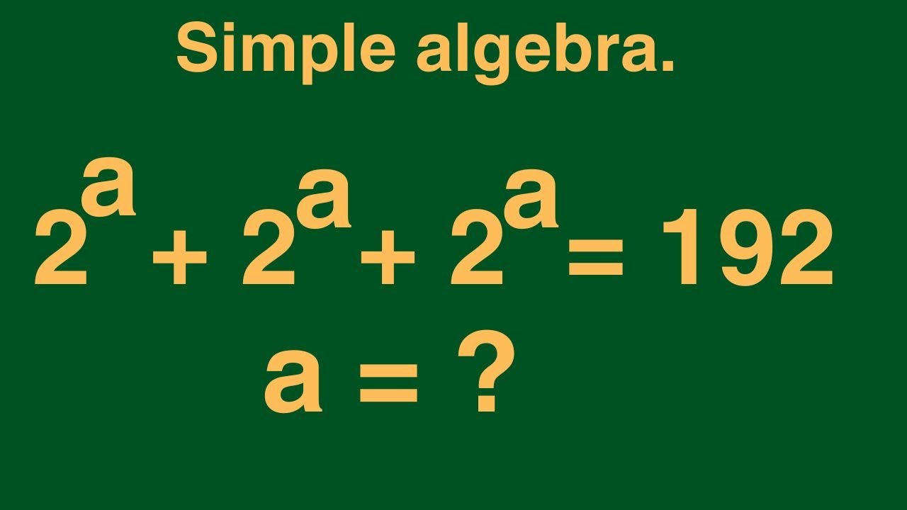 Steps To Solving Simple Algebra - YouTube