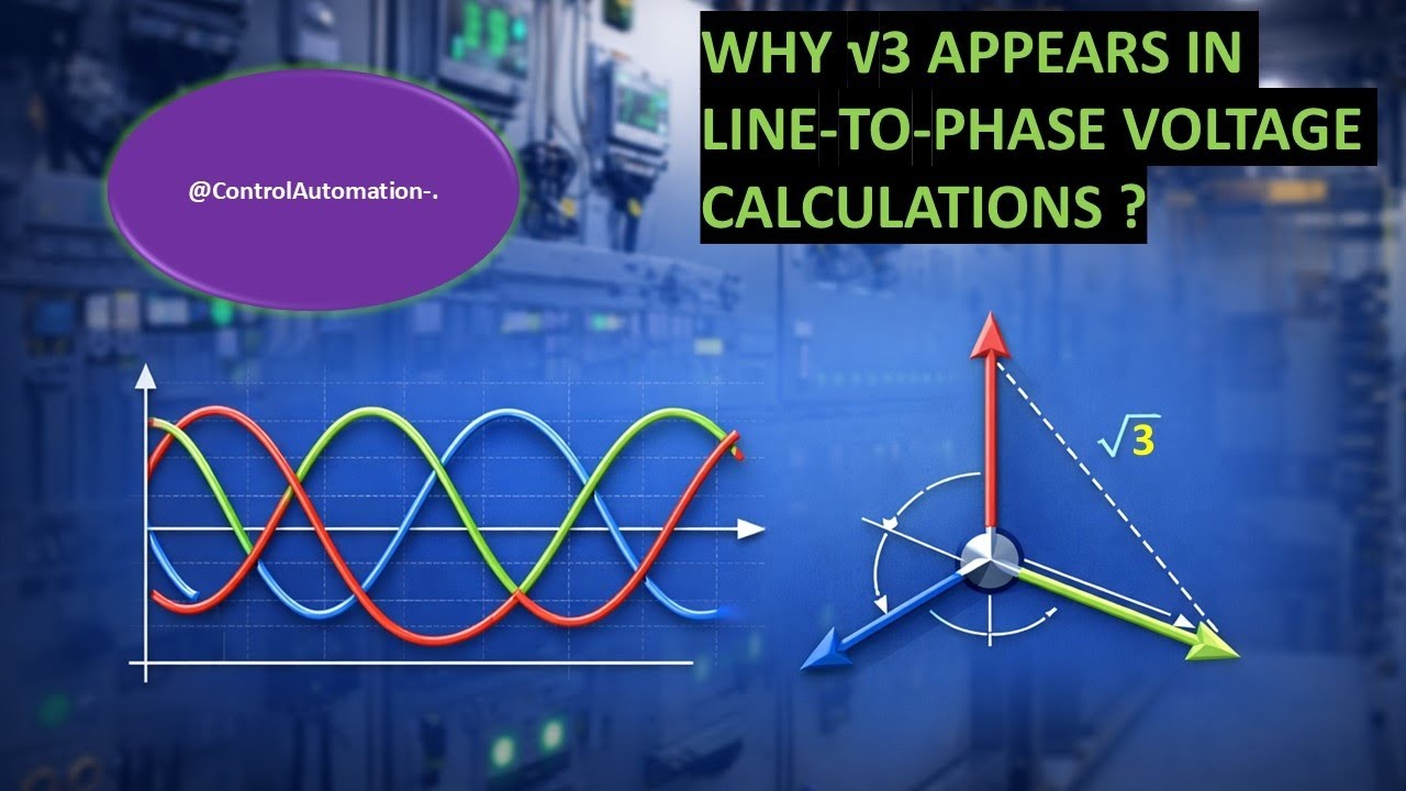 Why √3 appears in Line-to-Phase Voltage calculations? - YouTube