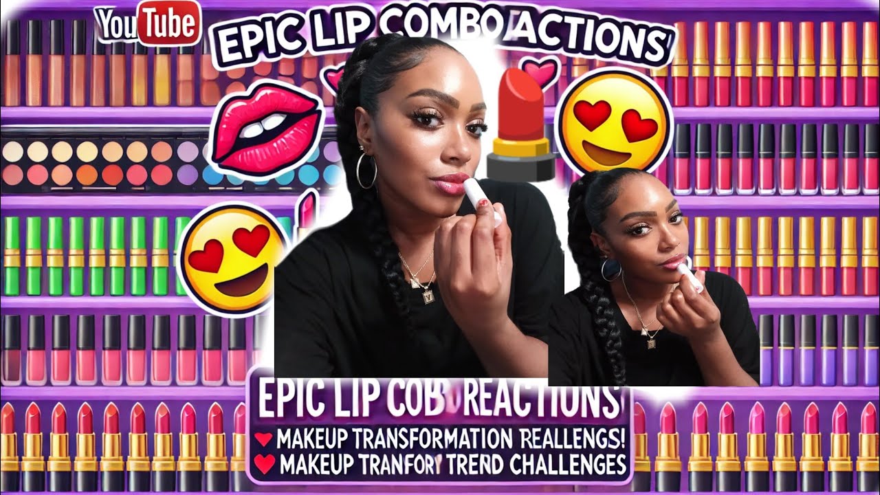 "Epic Lip Combo Reactions! 😍 Makeup Transformation Trend Challenges ...