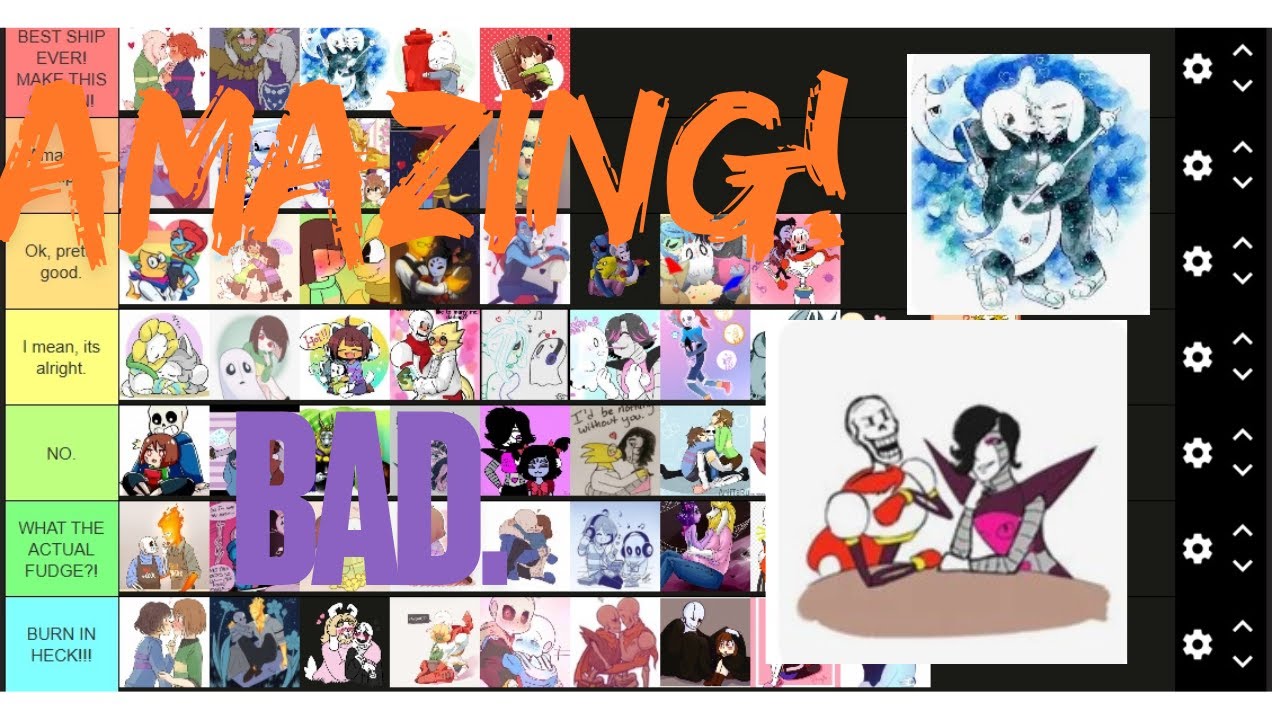 Ranking Undertale ships with Rose! - YouTube