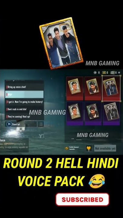 ROUND 2 HELL HINDI VOICE PACK || ROUND 2 HELL || R2H #pubg #round2hell #r2h #trend #trending # ...