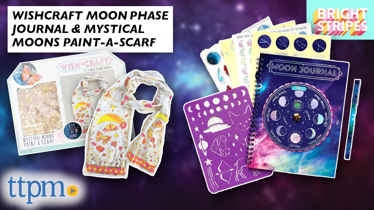 WishCraft Mystical Moons Paint a Scarf & Moon Phase Journal | Bright ...