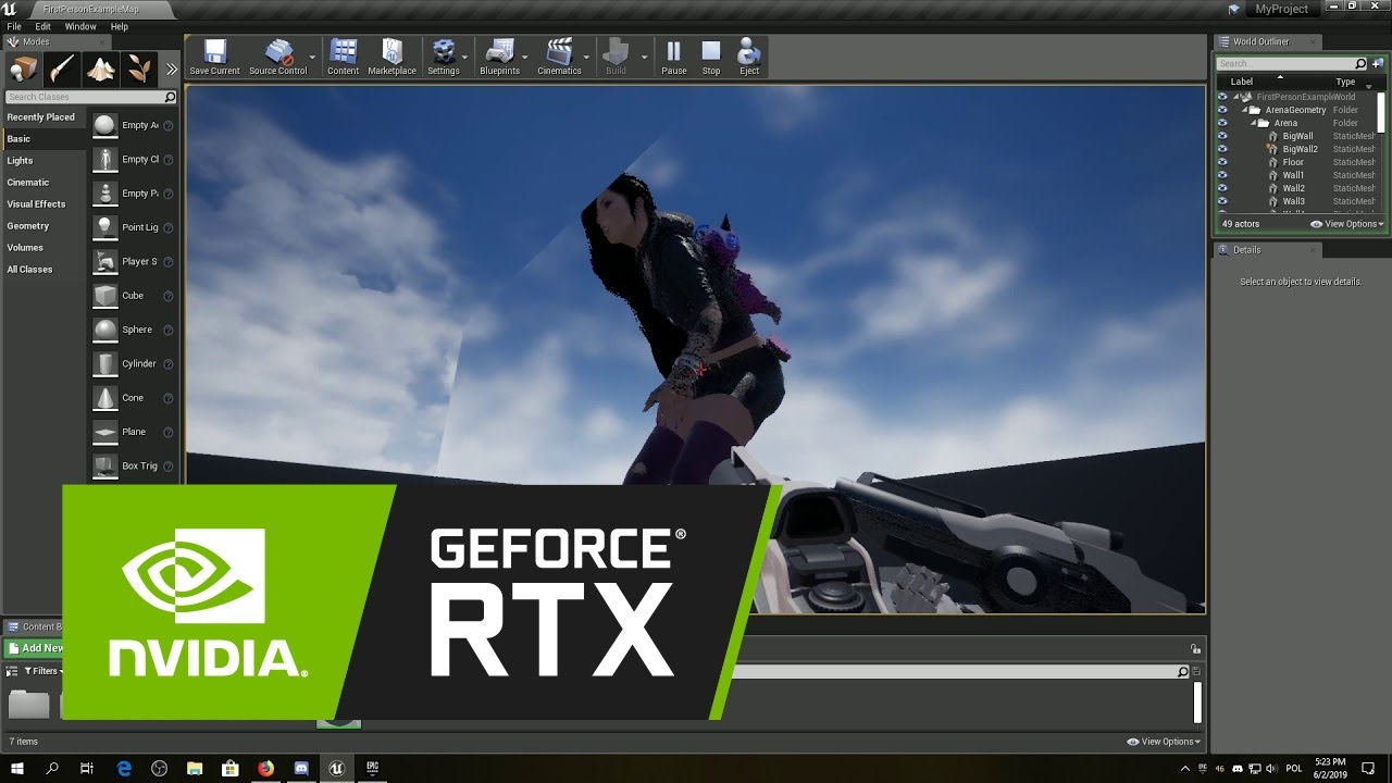 Having fun with RayTracing in Unreal Engine - RTX 2060 - YouTube