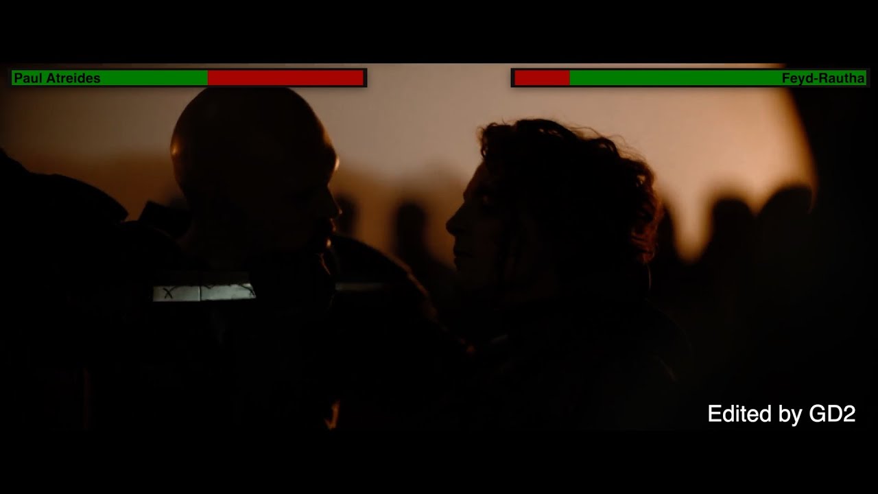 Paul Atreides vs. Feyd-Rautha with healthbars - YouTube