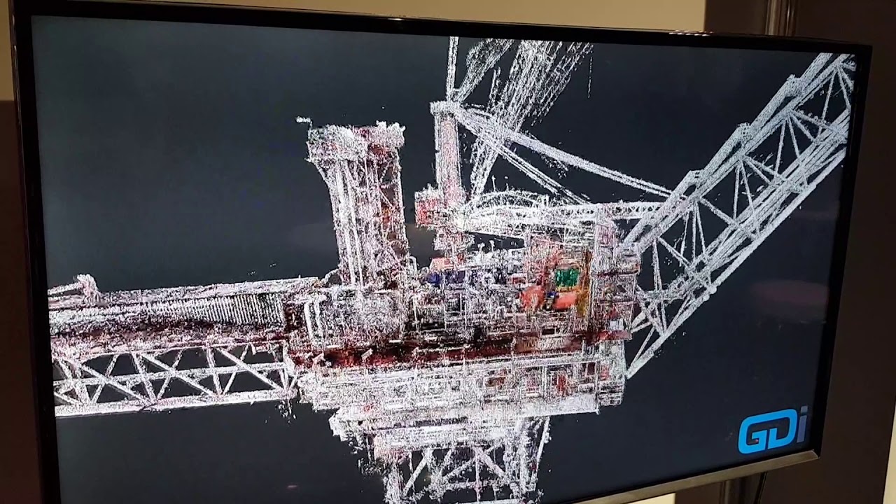 Oil rig point cloud - YouTube