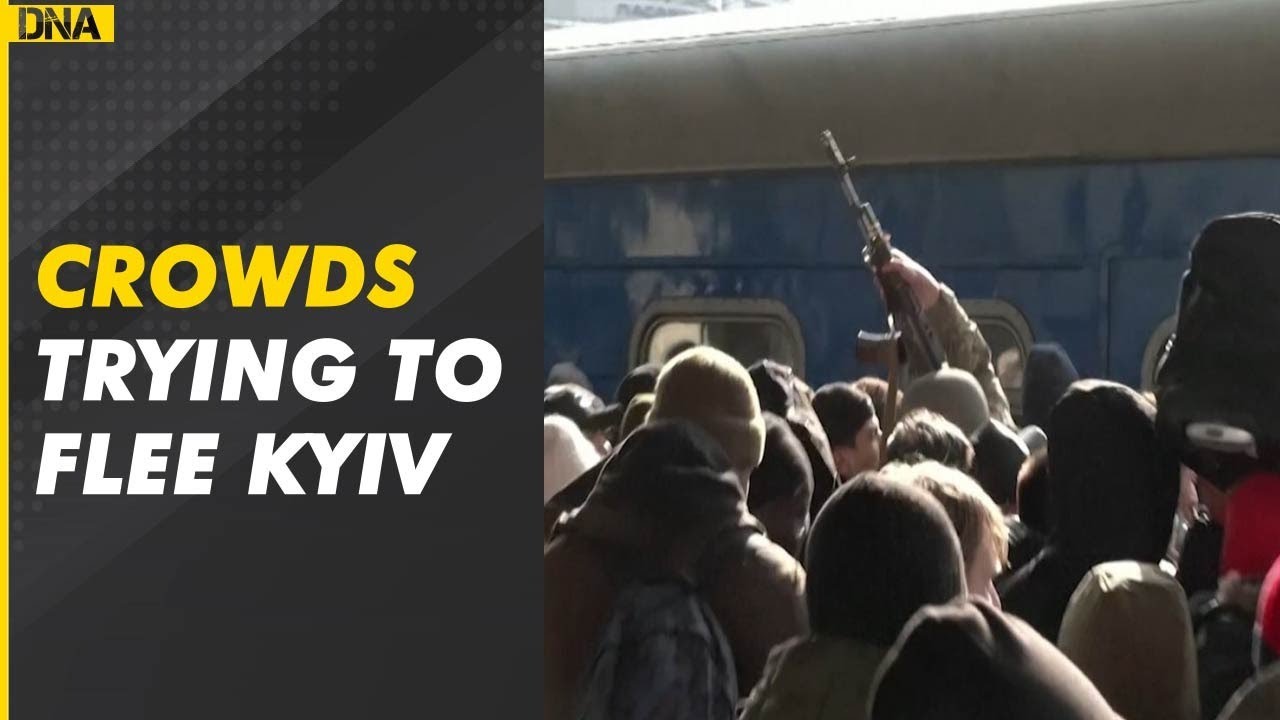 Russia-Ukraine War: Gunshots heard at Kyiv train station as crowd tries ...