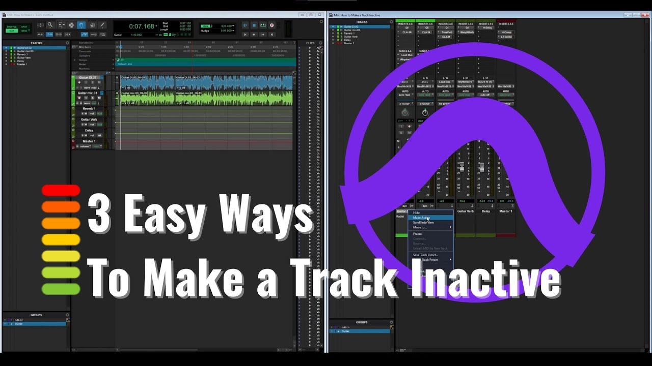 3 Easy Ways to Make a Track Inactive in Pro Tools - YouTube