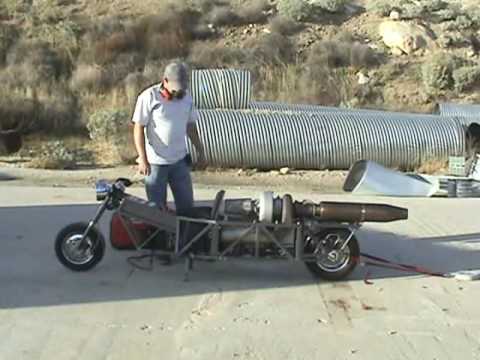 GRV-2 DIY Turbine Jet Bike - Static Thrust Test - YouTube
