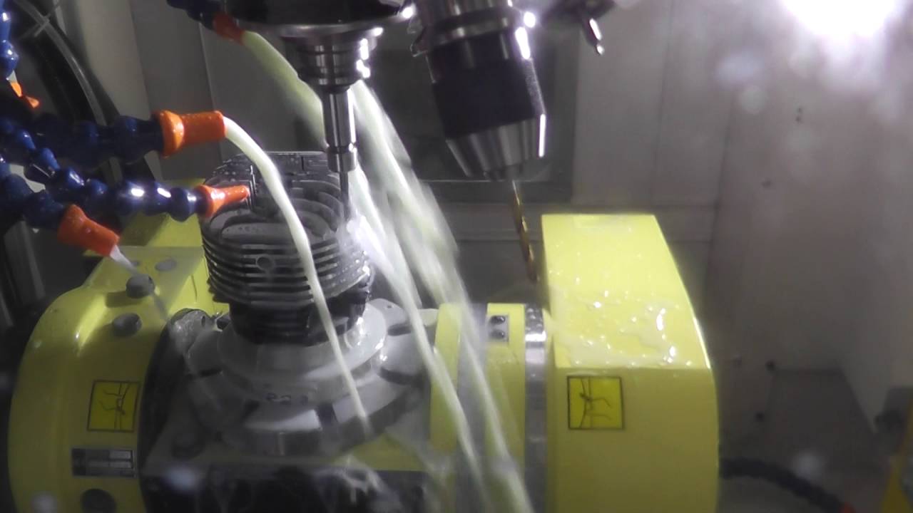 5-axis cylinder milling on Fanuc Robodrill - YouTube