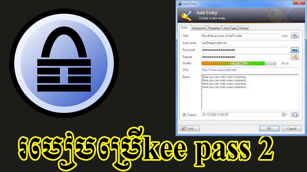 របៀបប្រើKee pass 2 , How to use Kee pass 2 , Rean chnai - YouTube