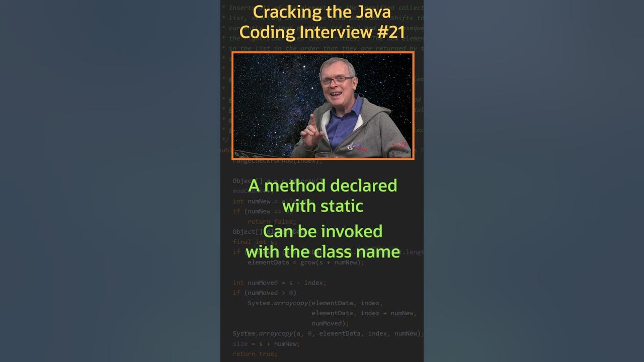 What is a static method? - Cracking the Java Coding Interview - YouTube