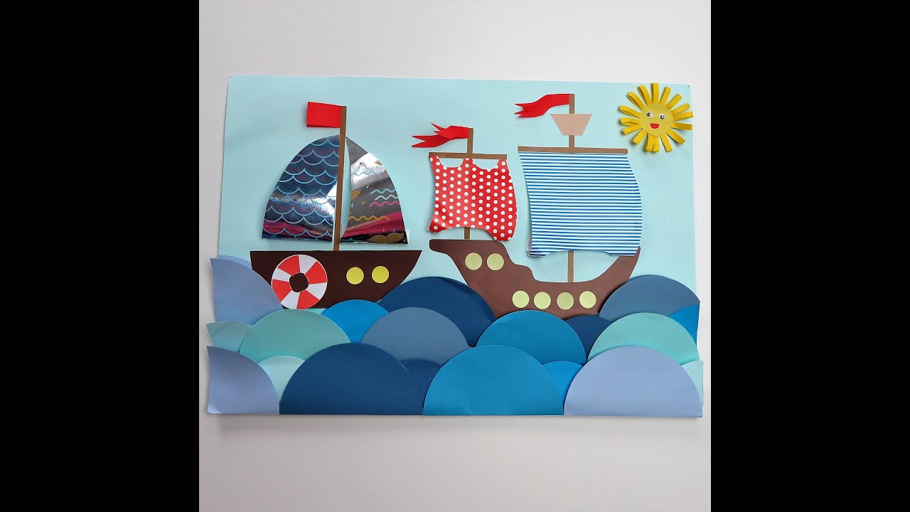 Jak zrobić żaglowce, statki z papieru - praca plastyczna - YouTube
