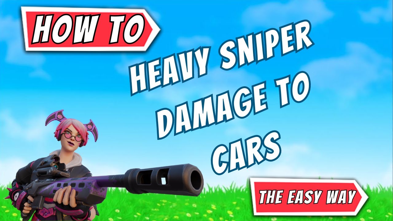 Fortnite - How to complete heavy sniper damage to cars quest - YouTube