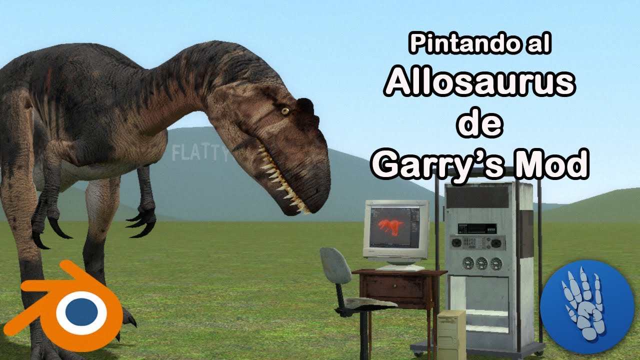 Pintando un Modelado 3D: Allosaurus (Gmod) 2 - YouTube