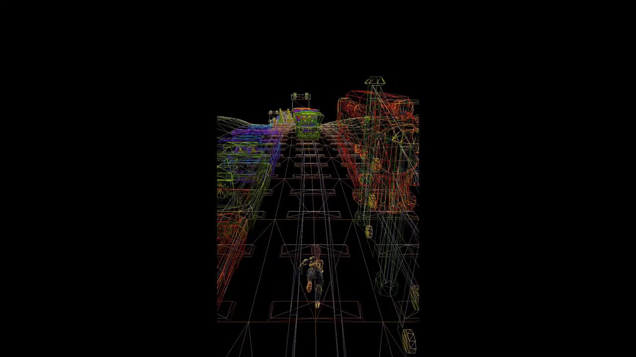 3D Game Engine WireFrame Mode - YouTube