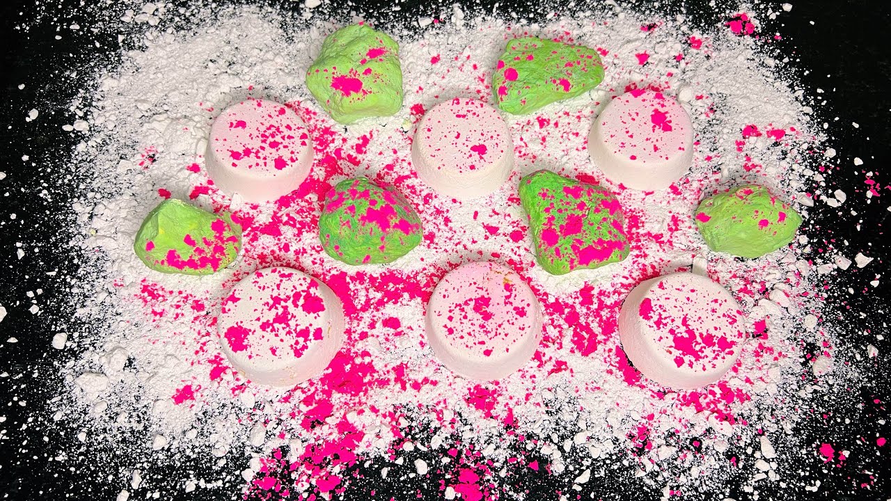 Crunchy, Gritty Pink Chalk reforms 💖 & Mint Green chunks 💚sprinkled ...
